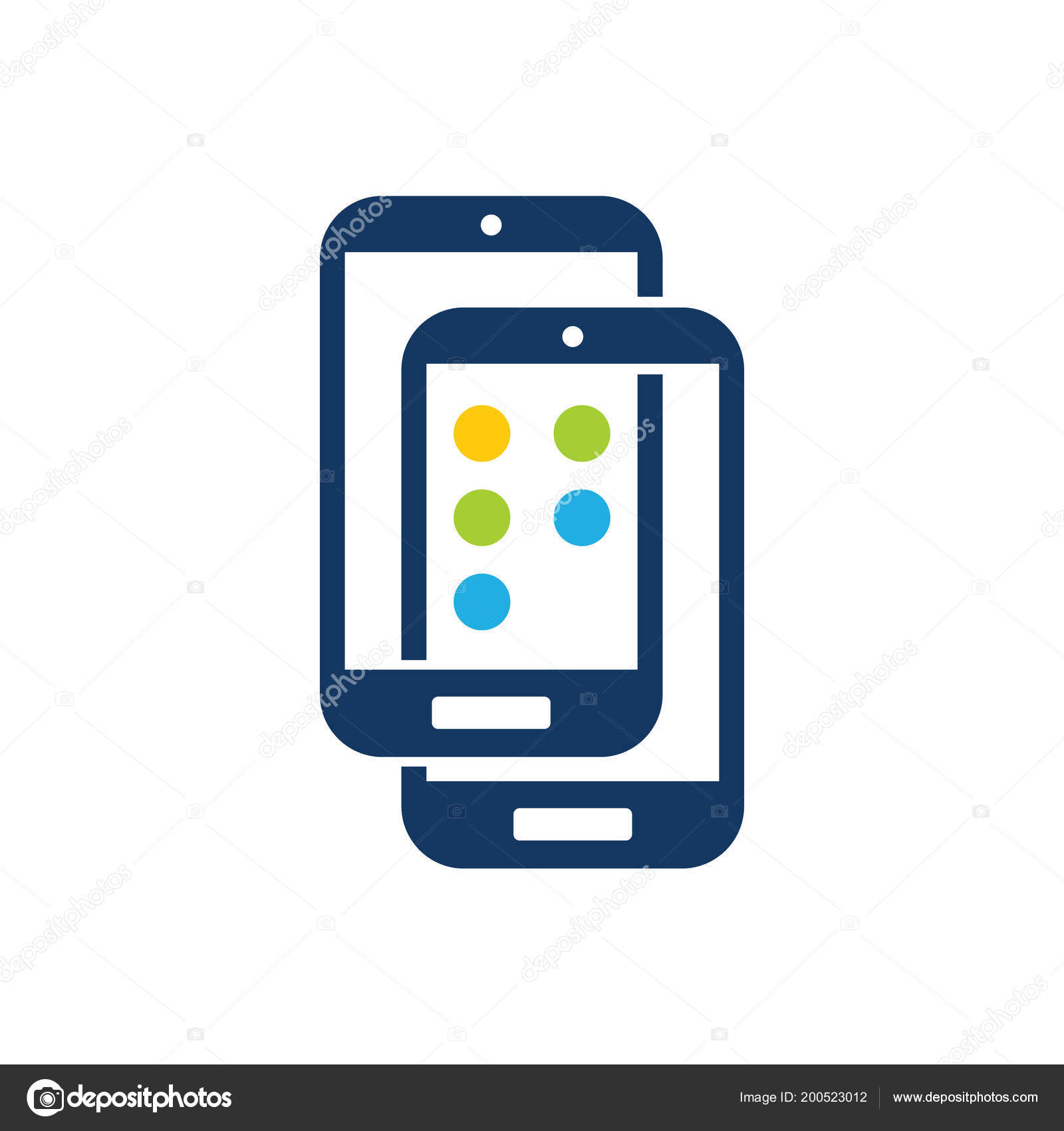 Link Mobile Logo Icon Design Stock Vector Image by ©putracetol #200523012