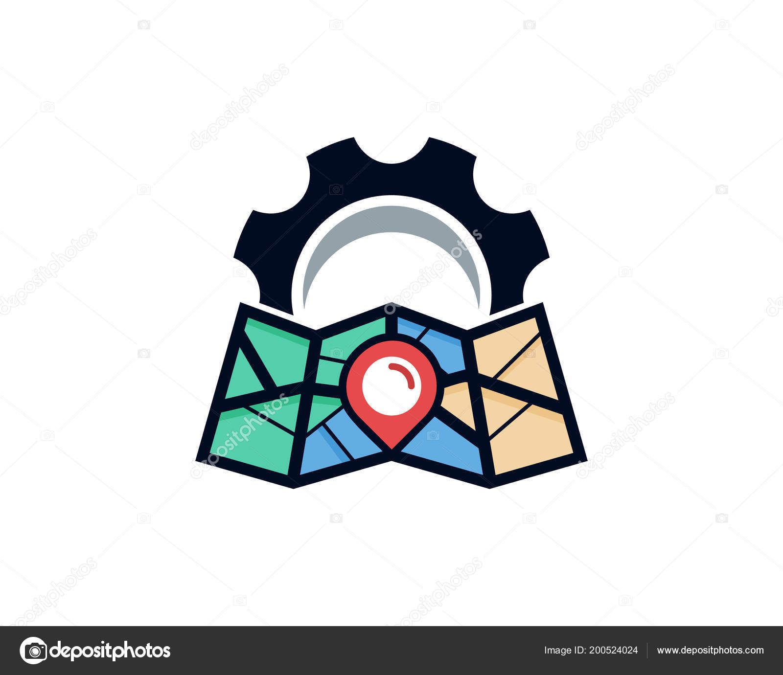 Map Logo Icon Design Vector Illustration Stock Vector Image by ...