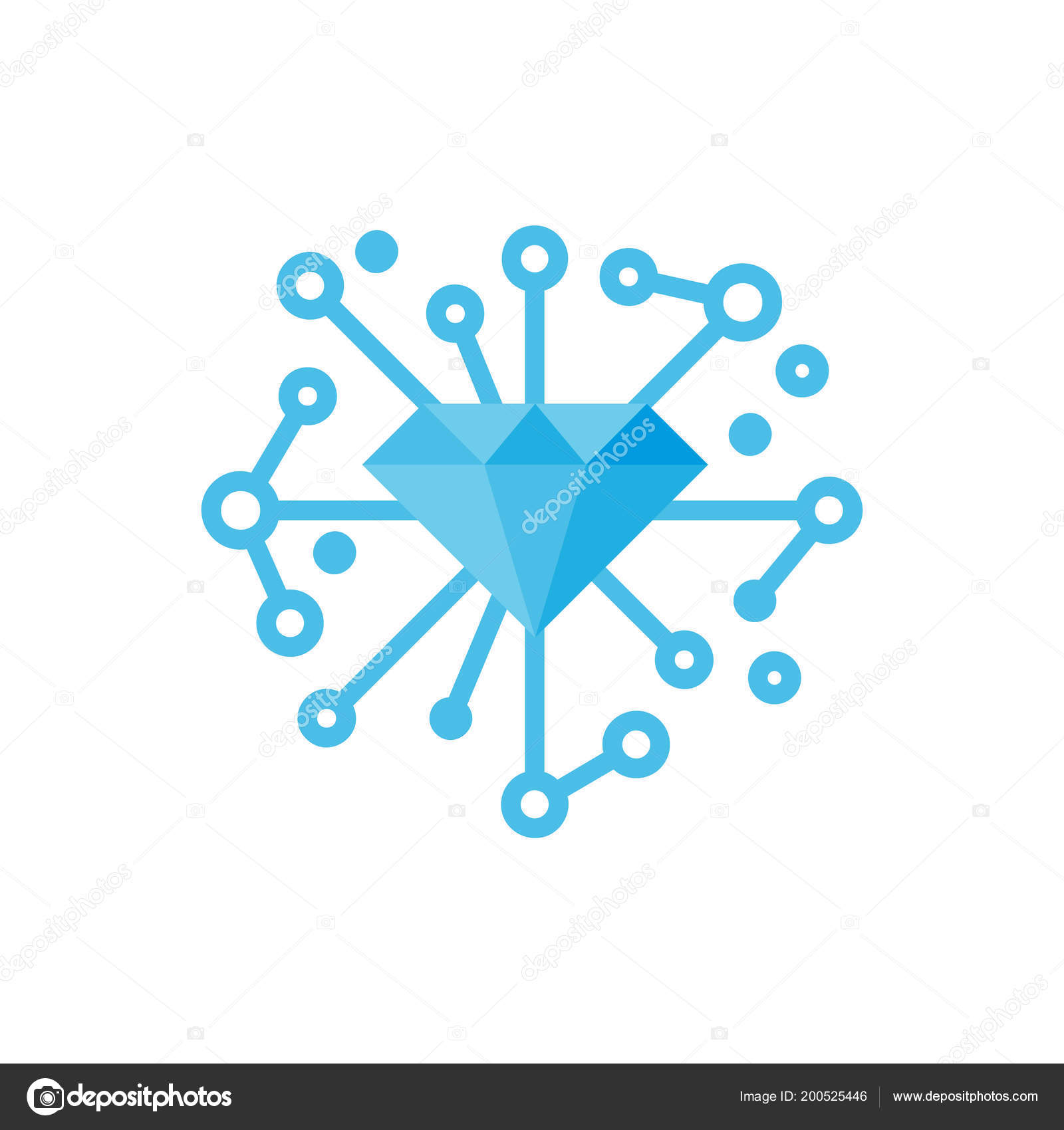 Diamond Network Logo Icon Design Stock Vector Image by ©putracetol ...