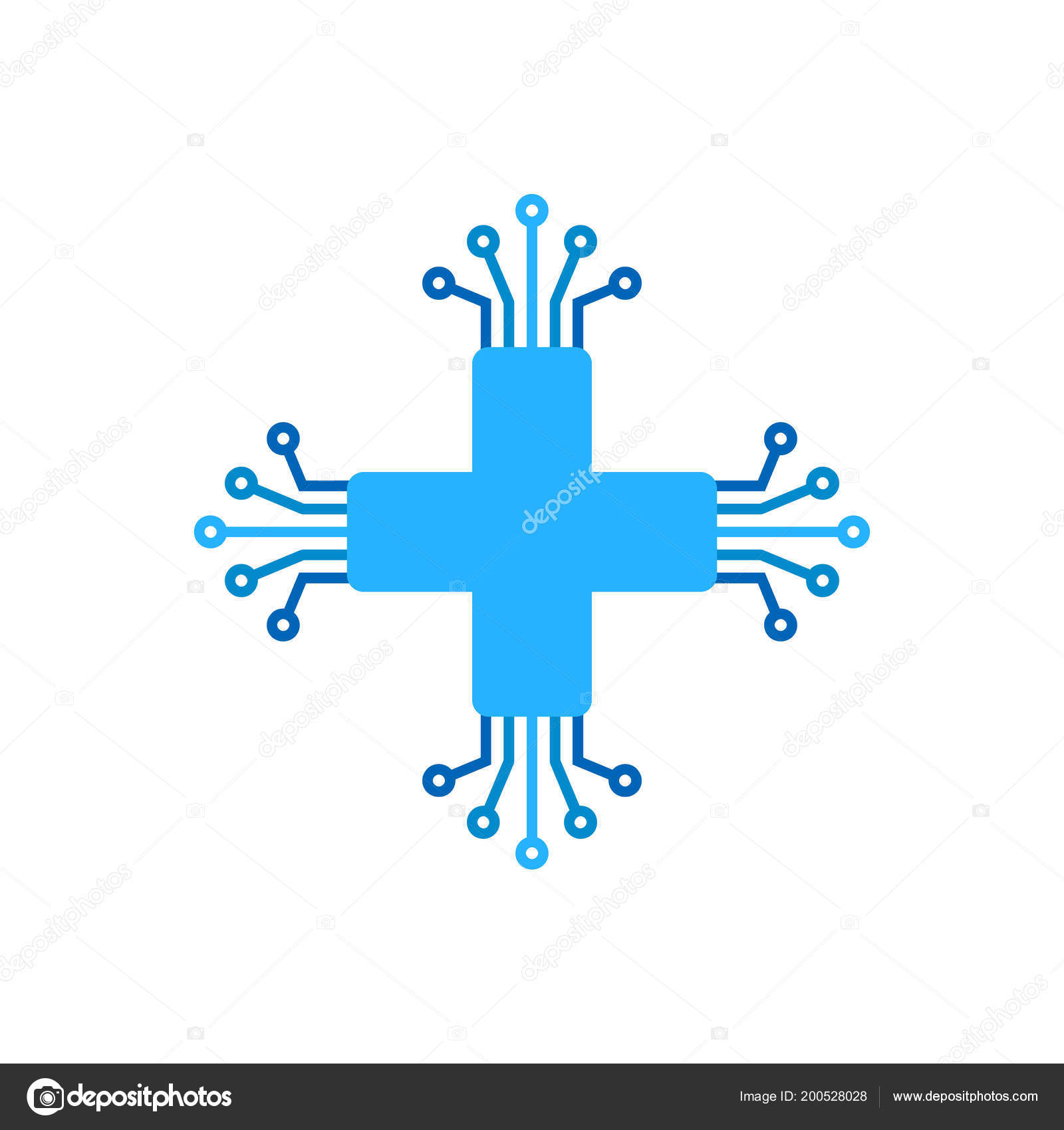 Digital Medical Logo Icon Design Stock Vector by ©putracetol 200528028