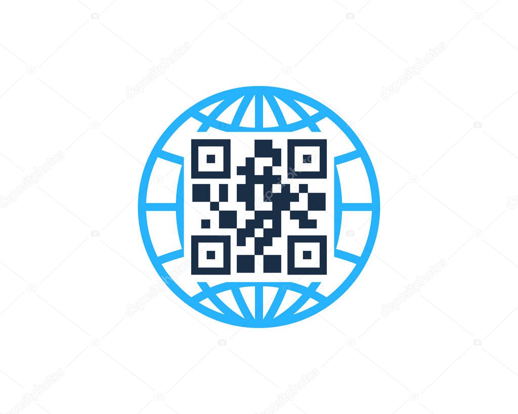 Globo c digo de barras logotipo icono de dise o 2024