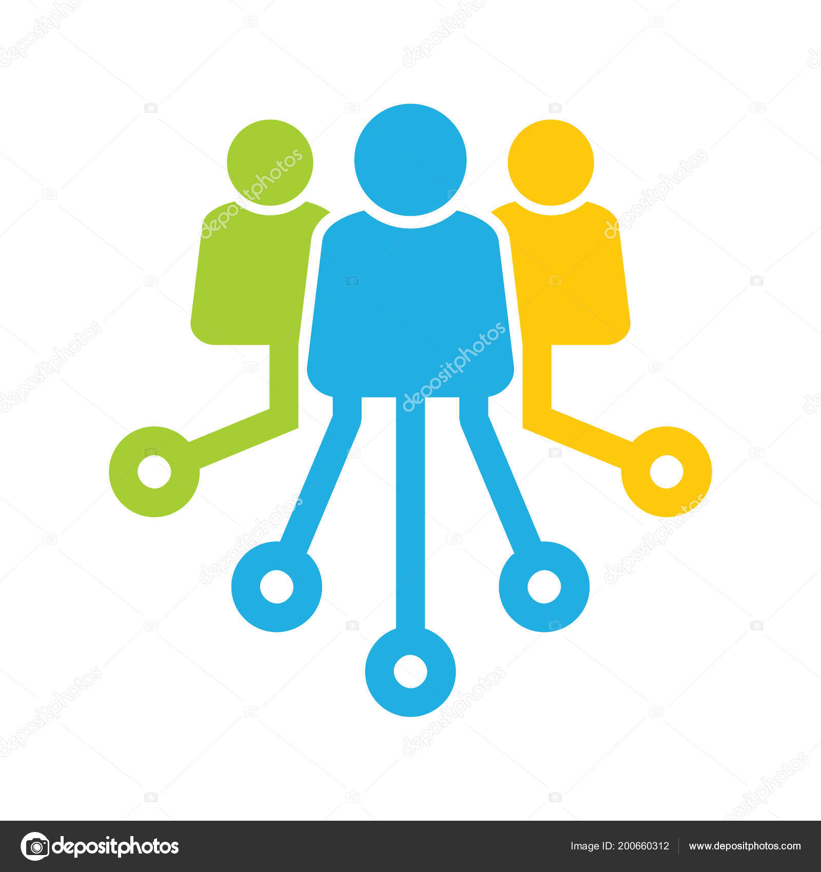 Group Digital Logo Icon Design Stock Vector Image by ©putracetol #200660312