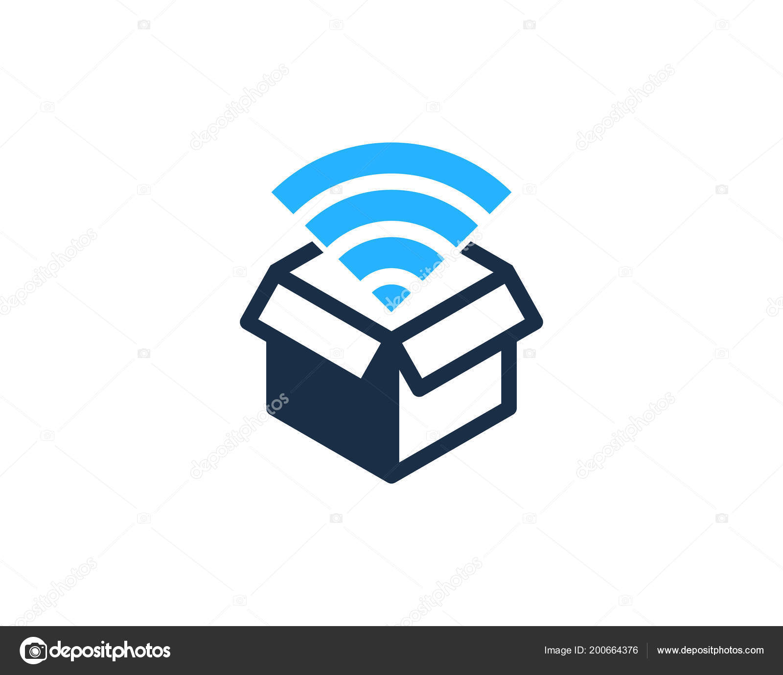 Wifi Box Logo Icon Design Stock Vector Image by ©putracetol #200664376
