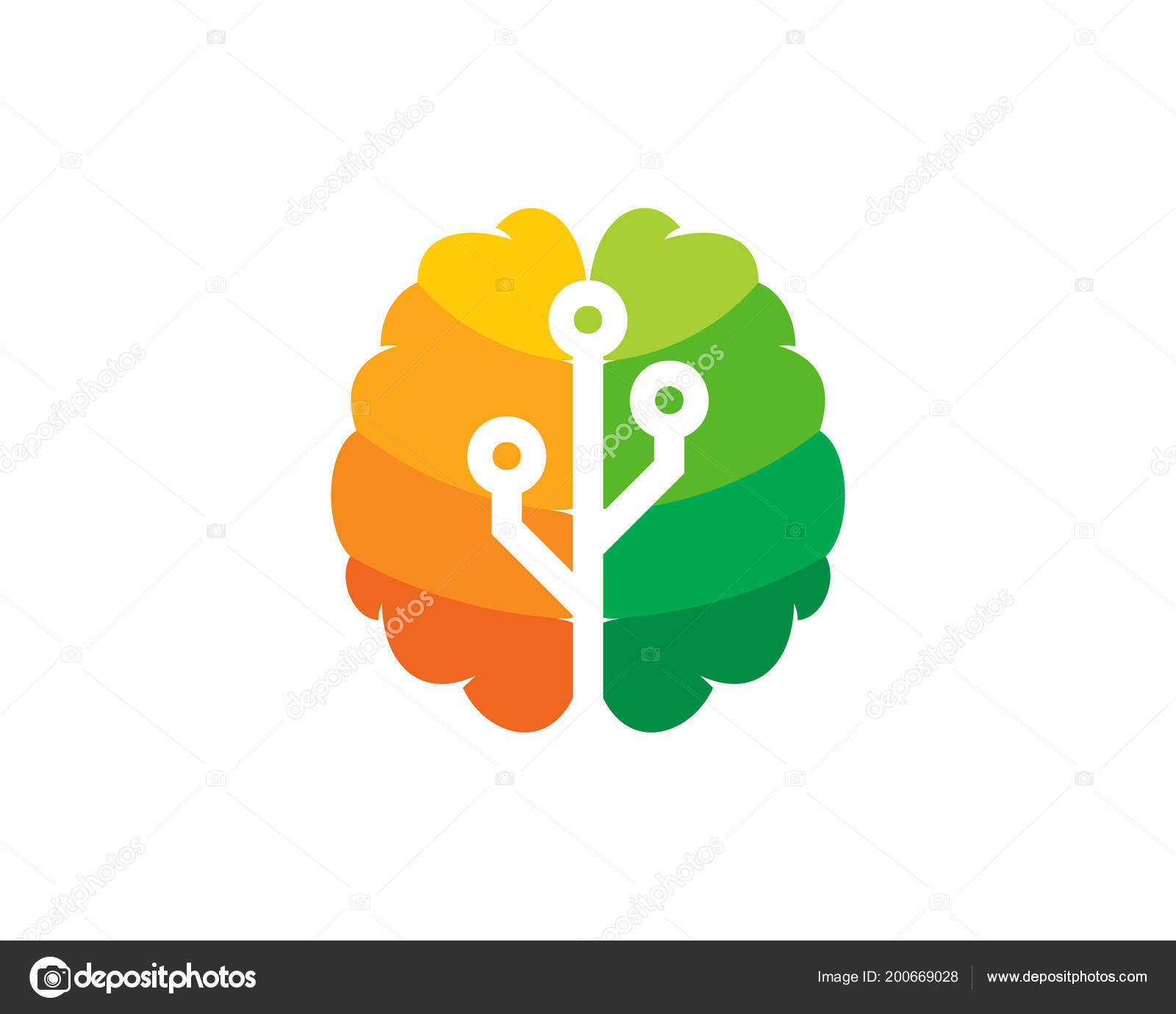 Technology Brain Logo Icon Design Stock Vector Image by ©putracetol ...