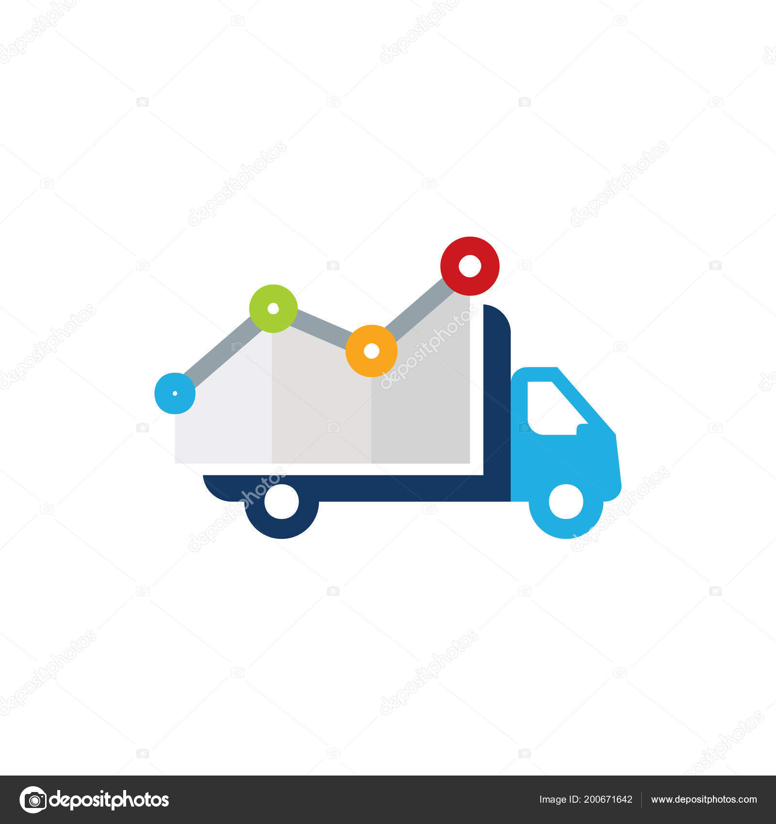 Stats Delivery Logo Icon Design Stock Illustration by ©putracetol ...