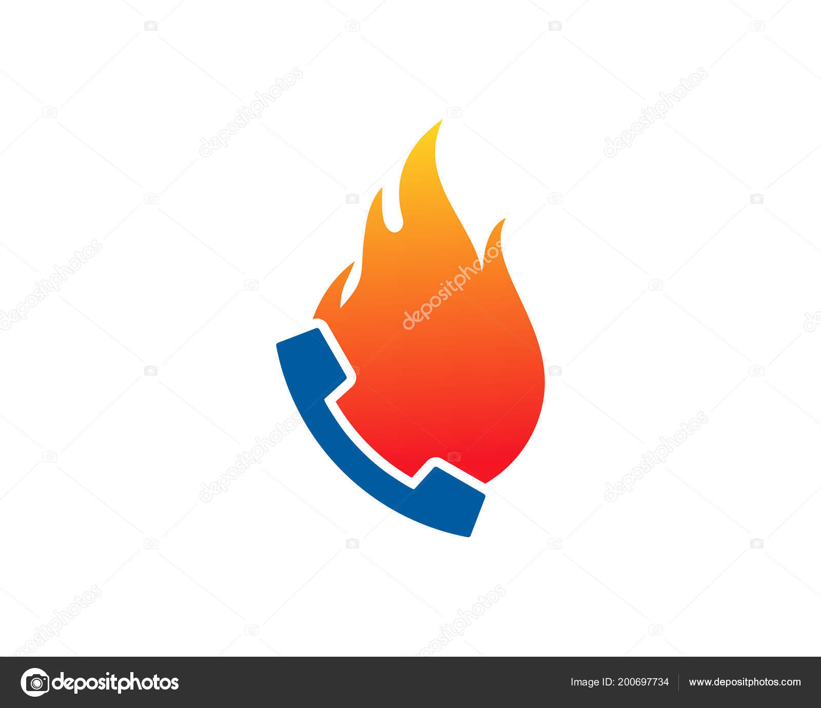 Burn Call Logo Icon Design Stock Vector by ©putracetol 200697734