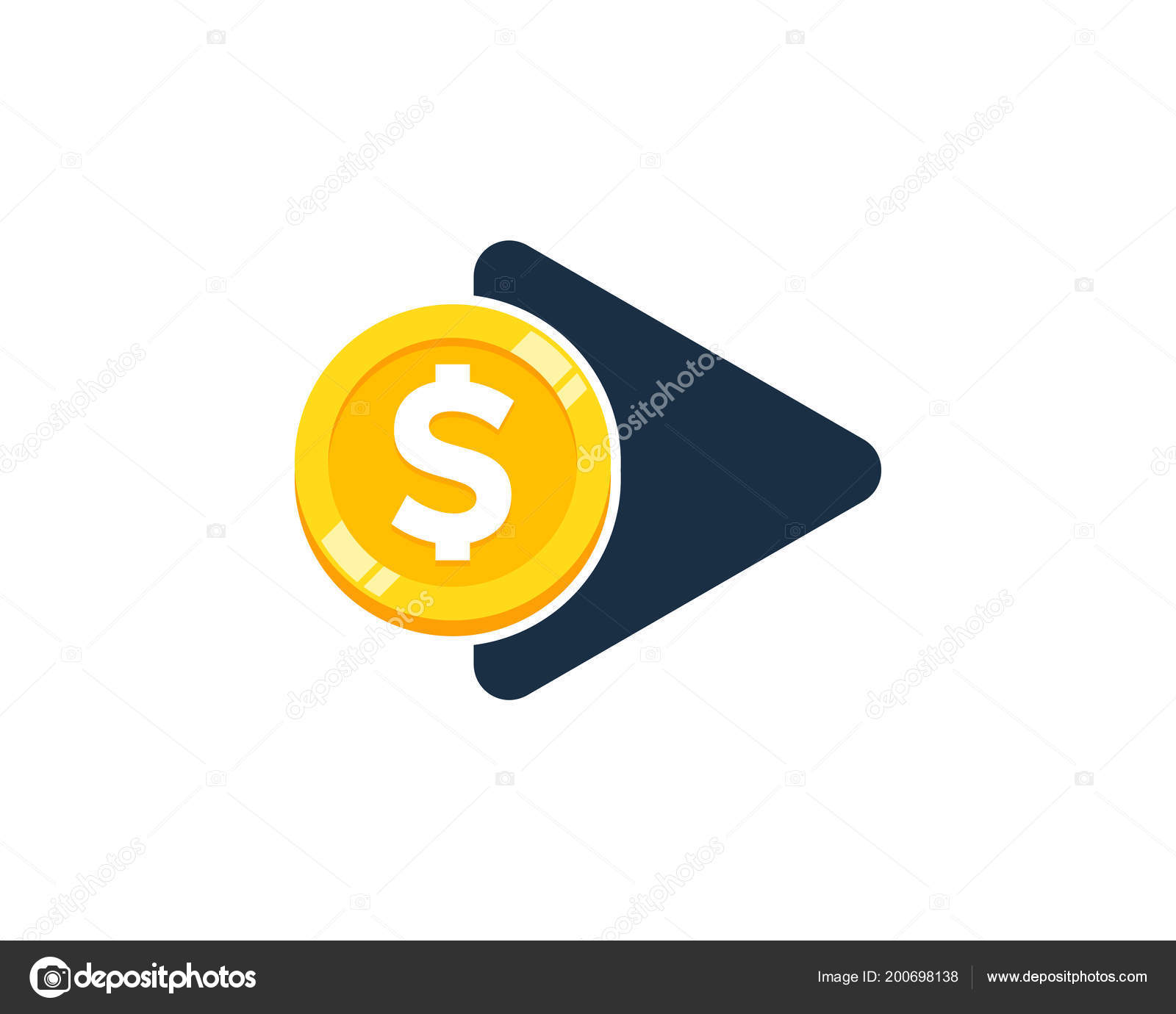 Media Coin Logo Icon Design Stock Vector Image by ©putracetol #200698138