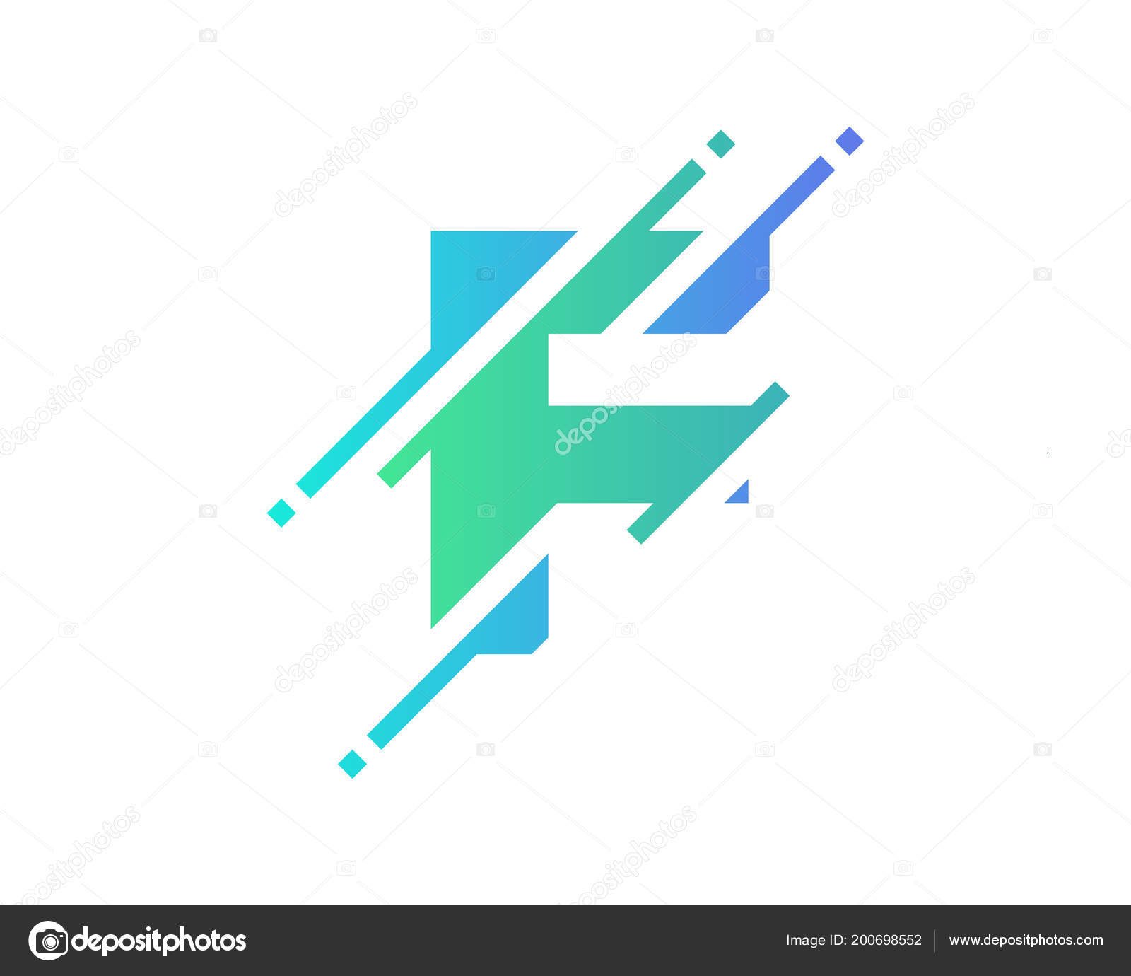 Digital Letter Pixel Icon Logo Design Element Stock Vector by ...