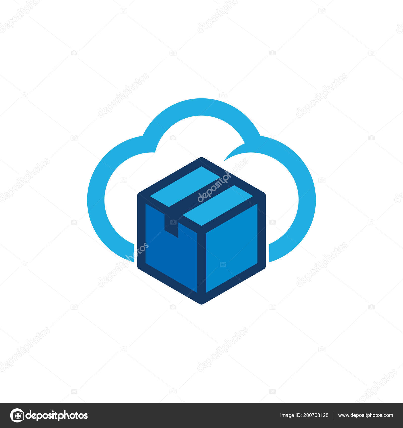 Box Cloud Logo Icon Design Stock Vector by ©putracetol 200703128