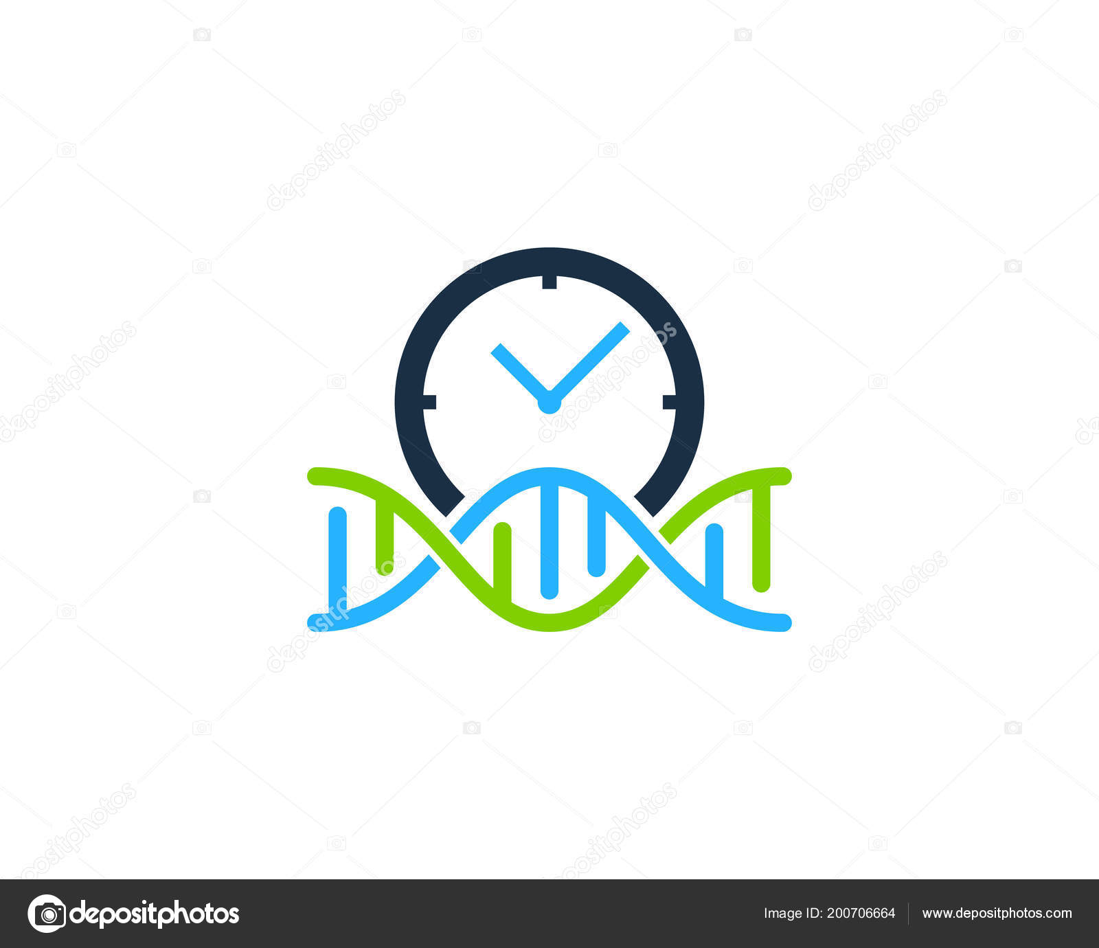 Clock Dna Logo Icon Design Stock Vector Image by ©putracetol #200706664