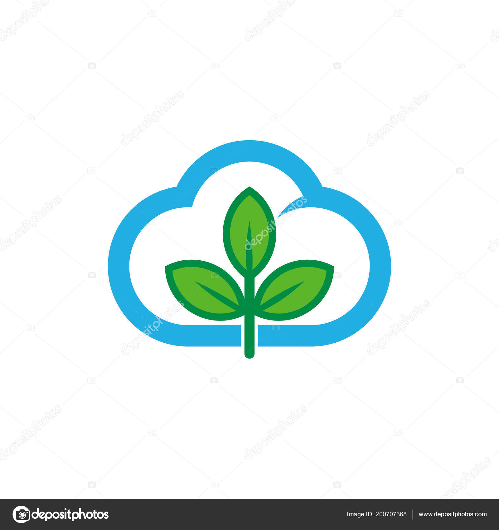 Nature Cloud Logo Icon Design Stock Vector by ©putracetol 200707368