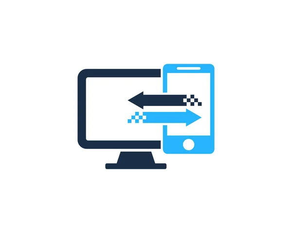 Update computer data black icon, vector sign on isolated background ...