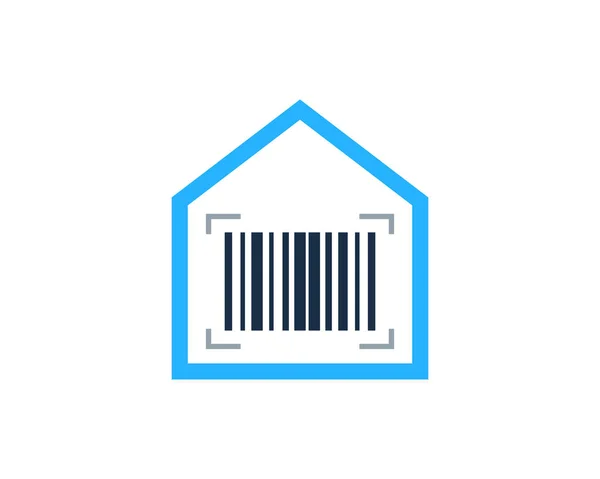 Symbol of house with barcode design and real estate label. Mortgage ...