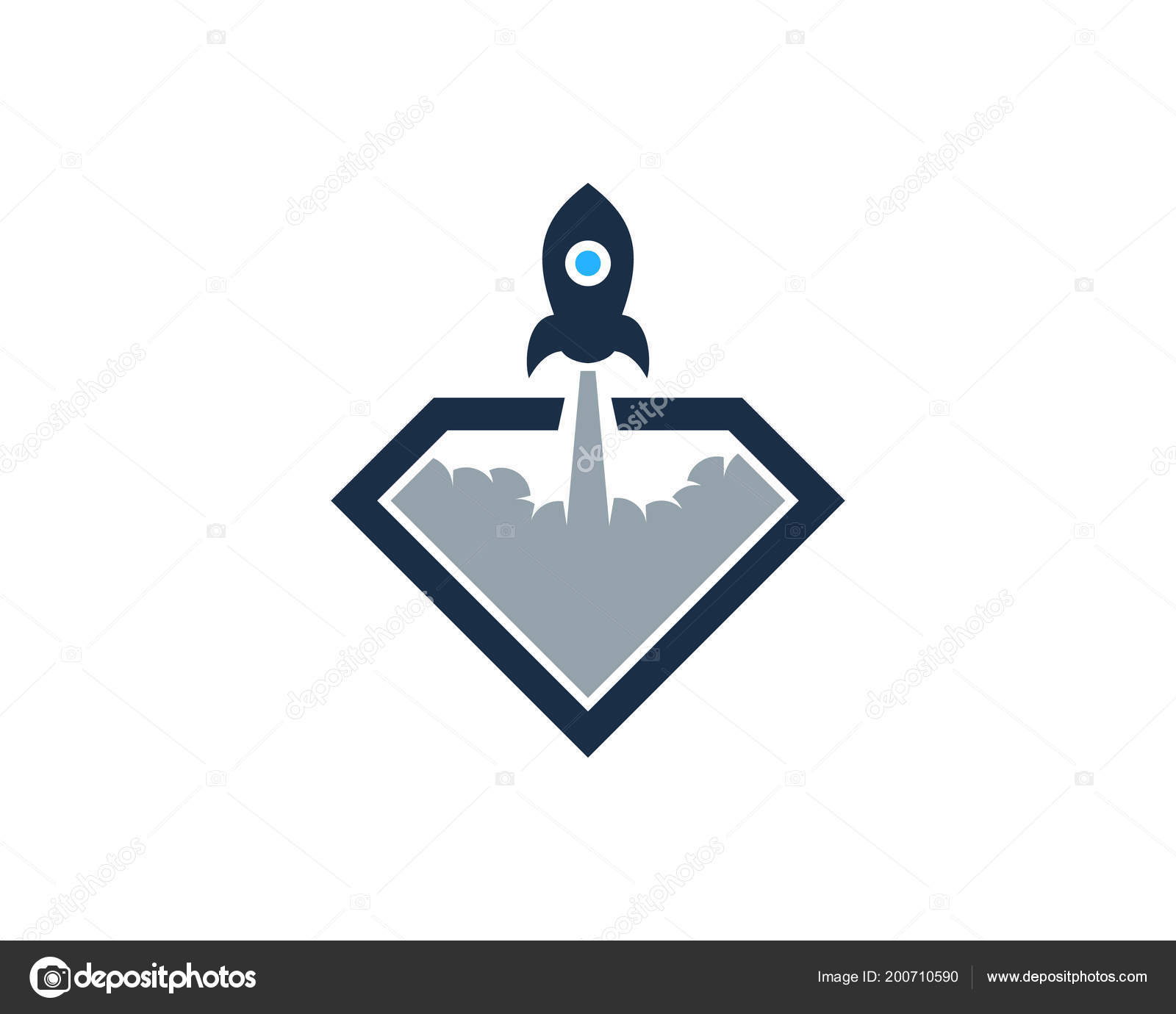Launch Diamond Logo Icon Design Stock Vector Image by ©putracetol ...