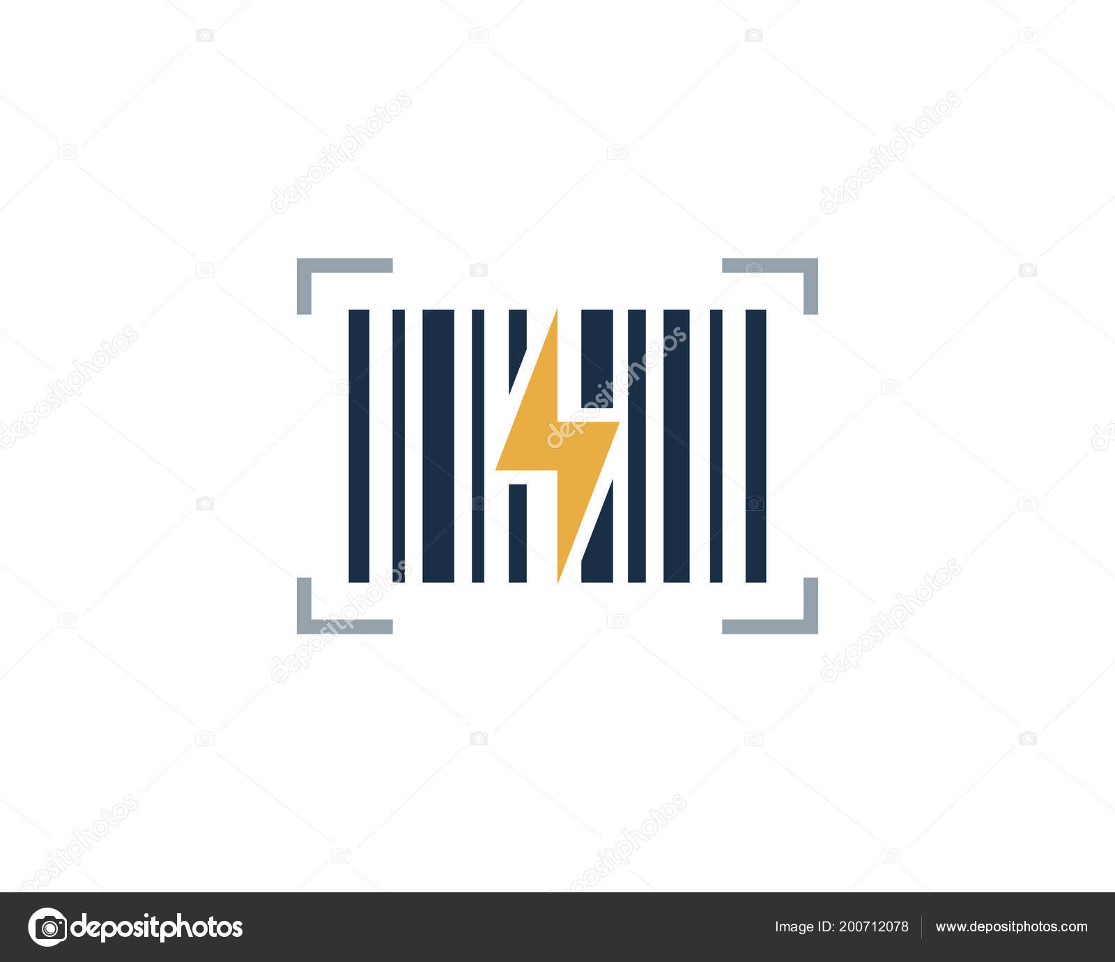 Energy Barcode Logo Icon Design Stock Vector by ©putracetol 200712078