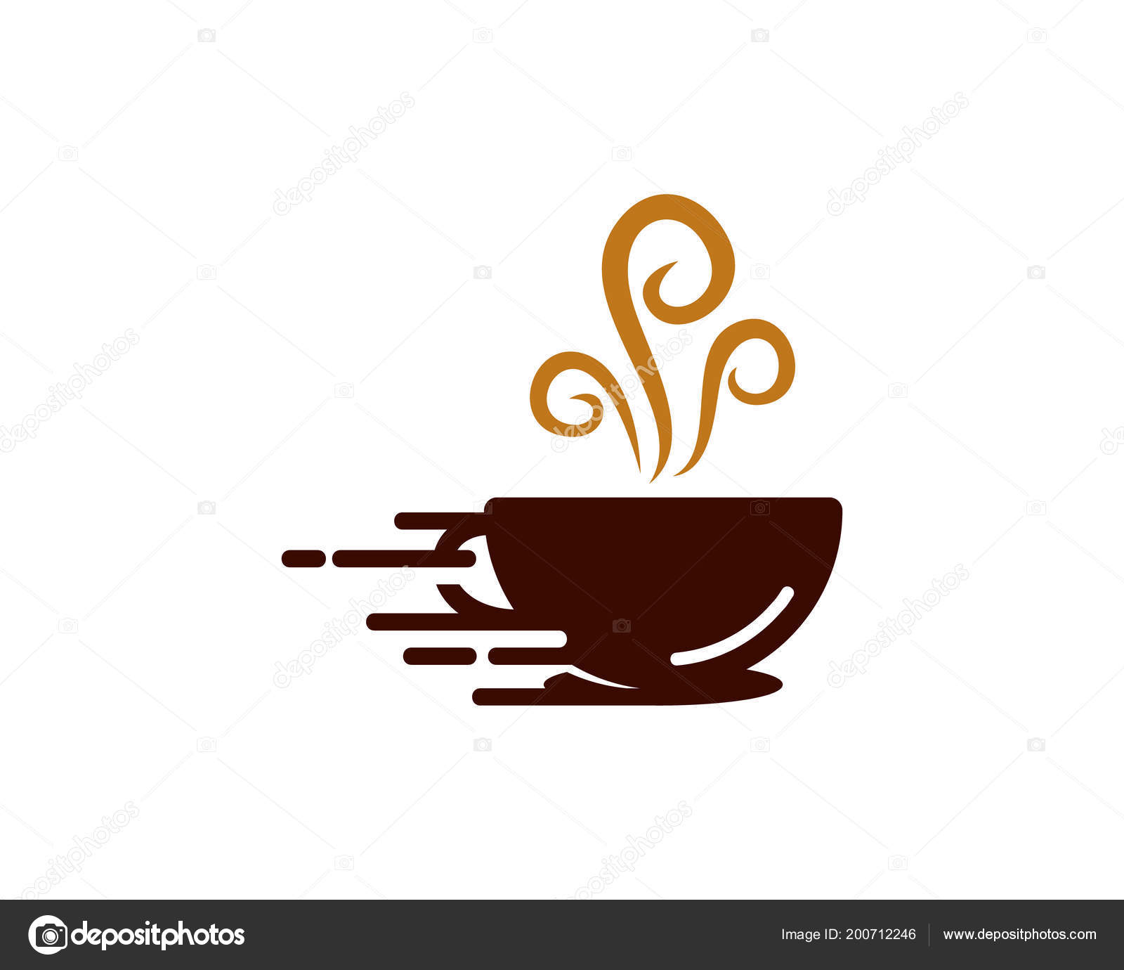 Fast Coffee Logo Icon Design Stock Vector Image by ©putracetol #200712246