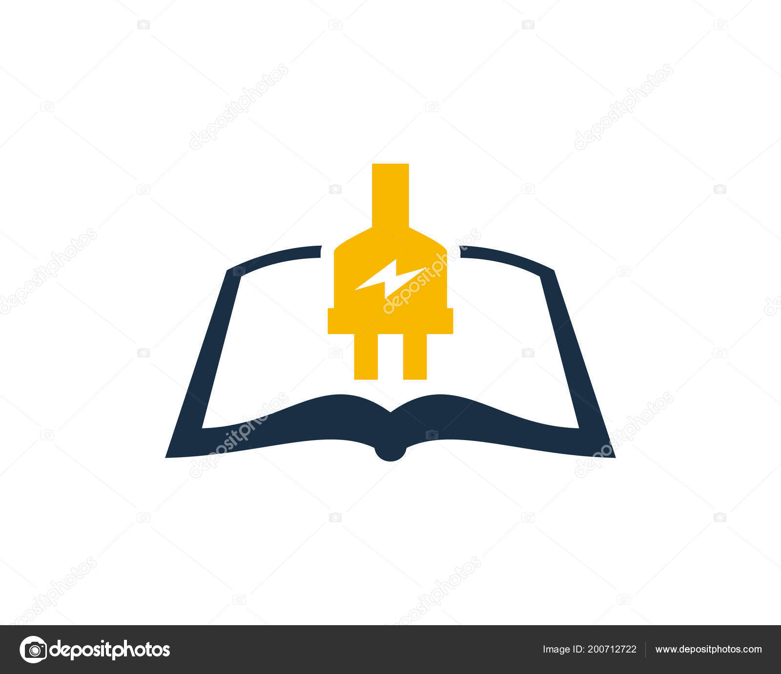 Book Electric Logo Icon Design Stock Vector Image by ©putracetol #200712722
