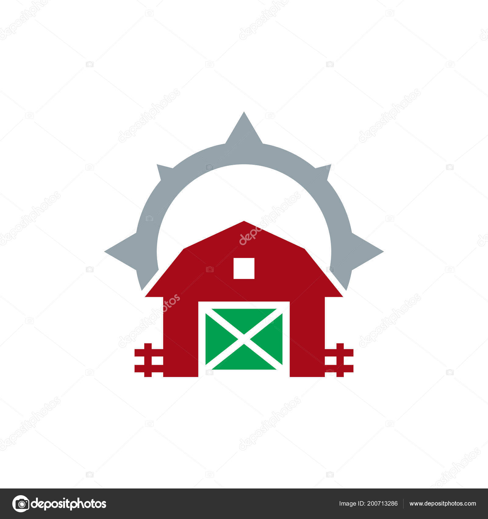 Farm Compass Logo Icon Design Stock Vector Image by ©putracetol #200713286