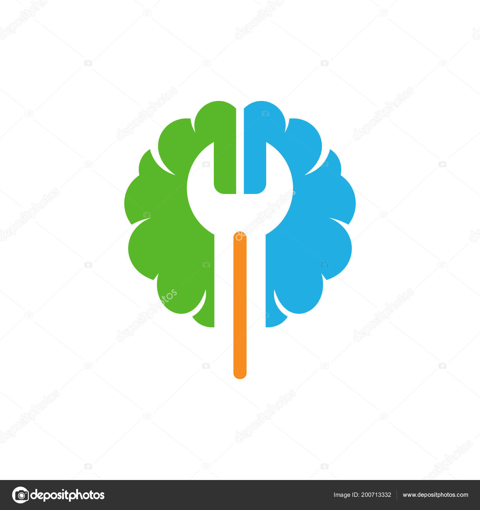 Fix Brain Logo Icon Design Stock Vector Image by ©putracetol #200713332