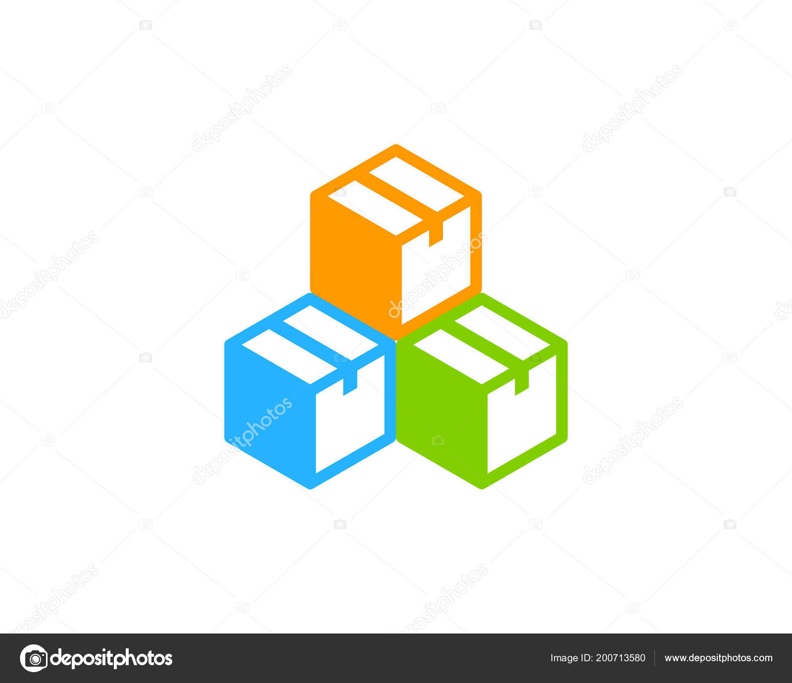 Box Logo Icon Design Stock Vector Image by ©putracetol #200713580