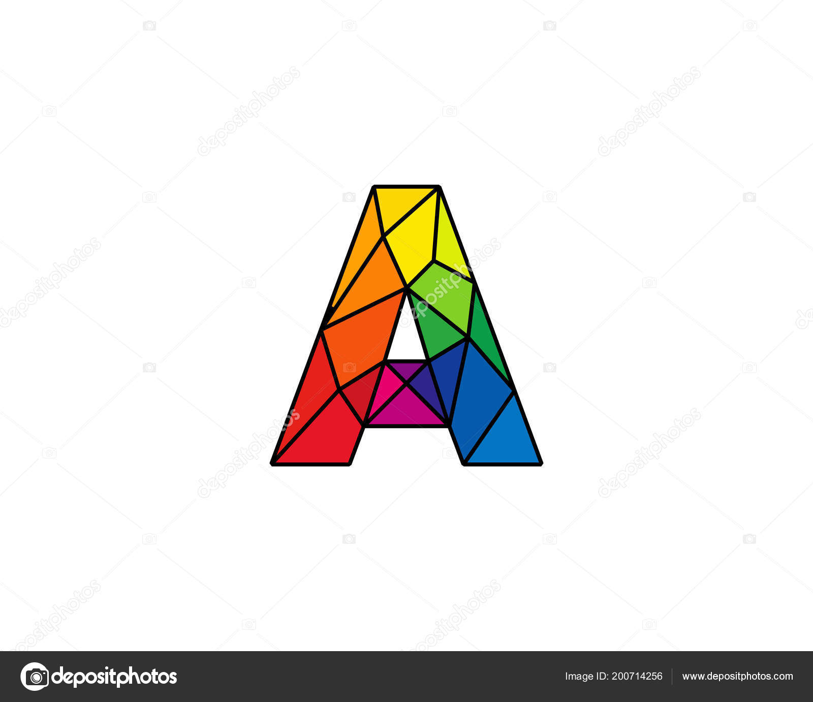Colorful Low Poly Logo Icon Design Stock Vector by ©putracetol 200714256