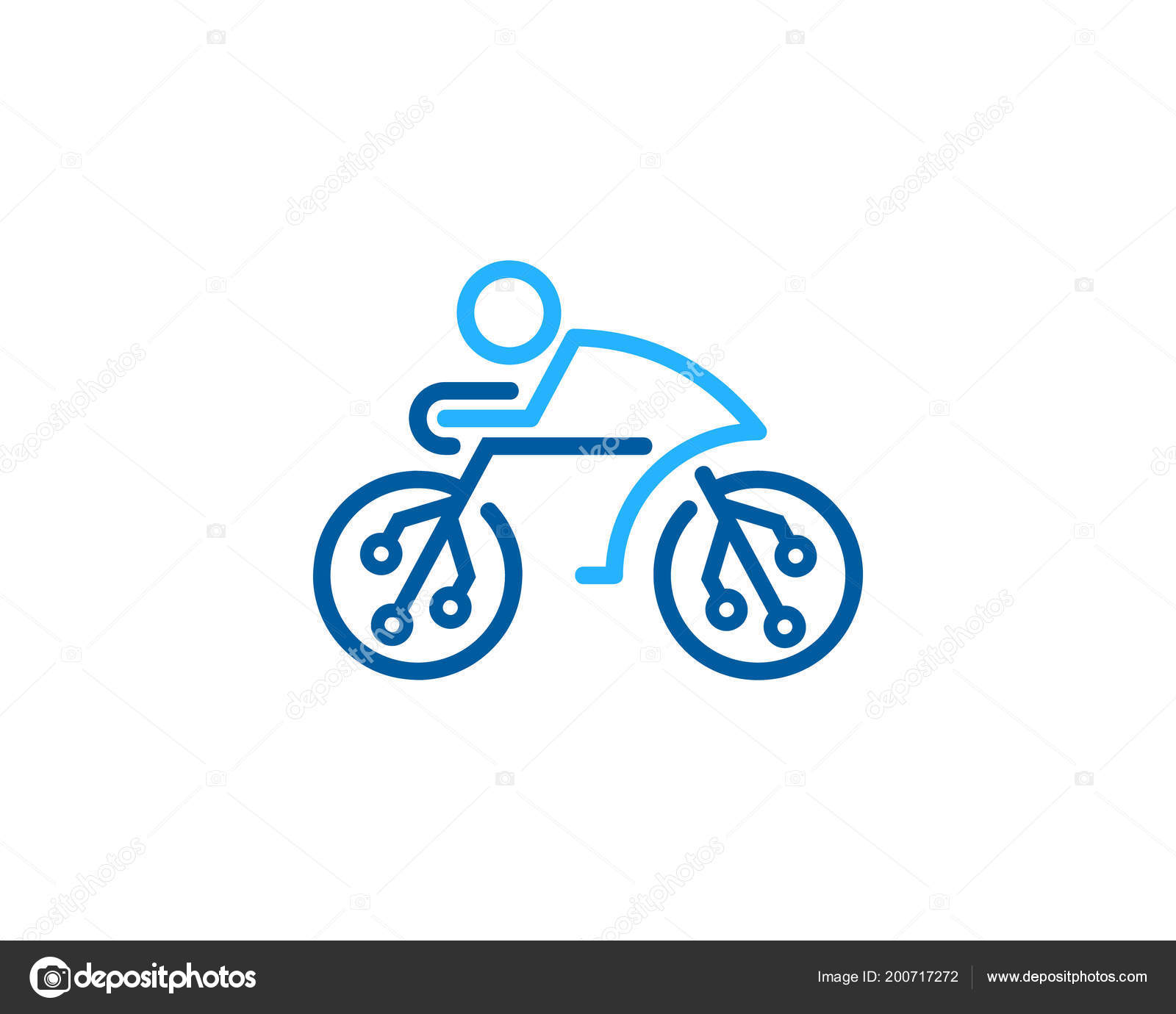 Digital Bike Logo Icon Design Stock Vector by ©putracetol #200717272