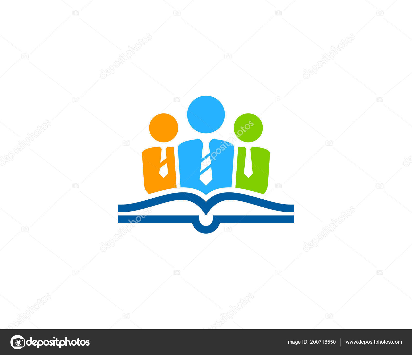 People Book Logo Icon Design Stock Vector by ©putracetol 200718550