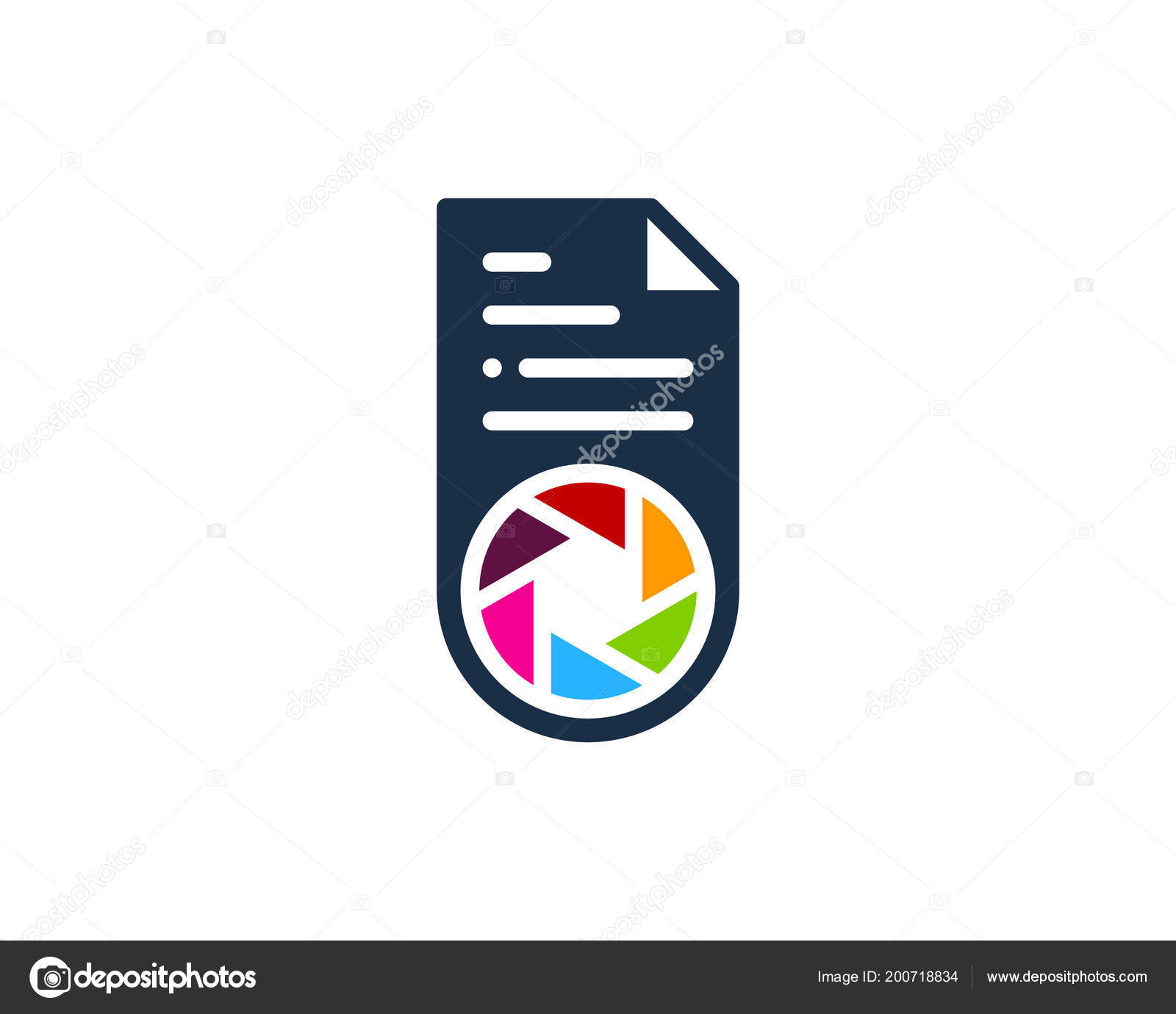 Lens Document Logo Icon Design Stock Vector Image by ©putracetol #200718834
