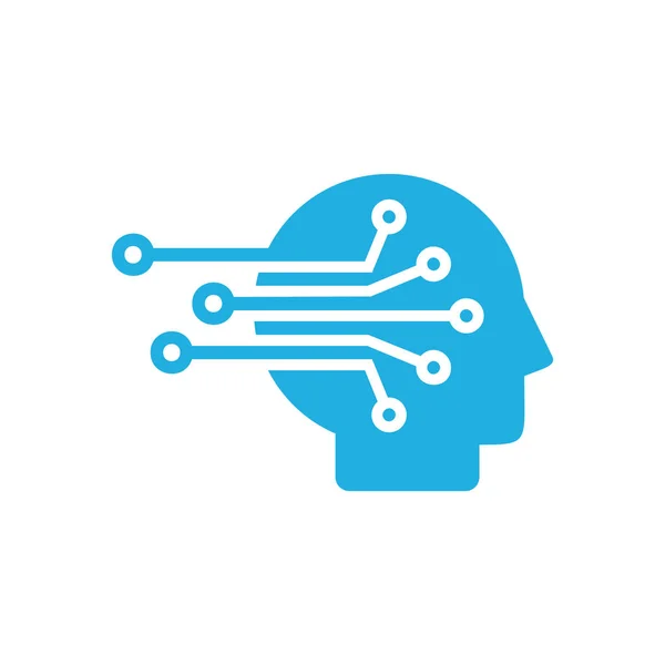 Digital Human Head Logo Icon Design Stock Vector by ©putracetol 200699772