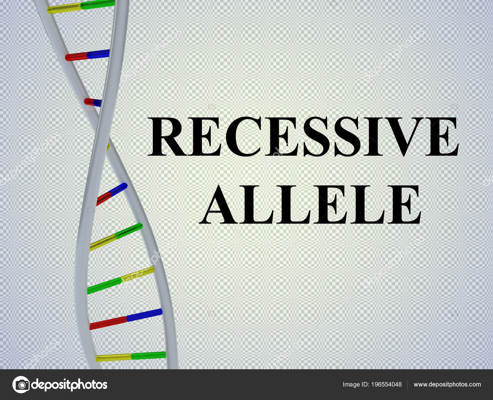 Illustration Recessive Allele Script Dna Double Helix Isolated Pale ...