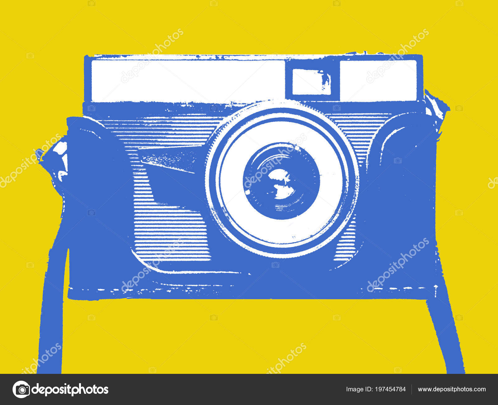 Retro Vintage Pop Art Style Illustration Still Photography Film Camera ...