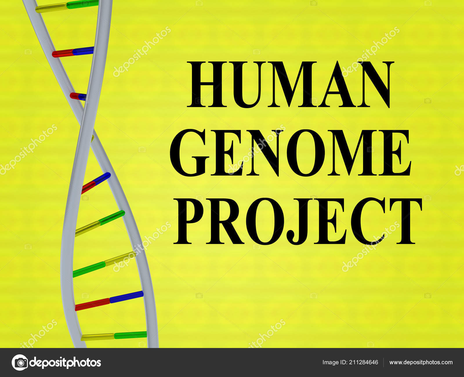Illustration Human Genome Project Script Dna Double Helix Isolated ...