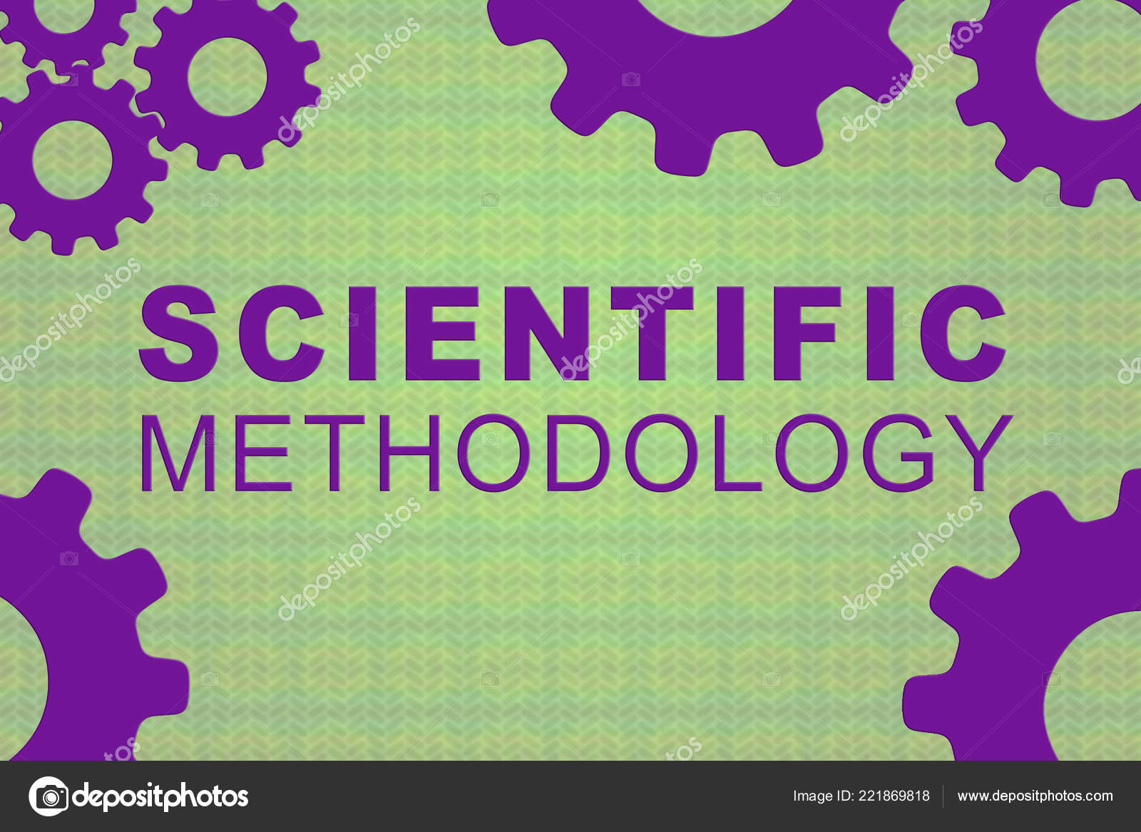Scientific Methodology Sign Concept Illustration Purple Gear Wheel ...