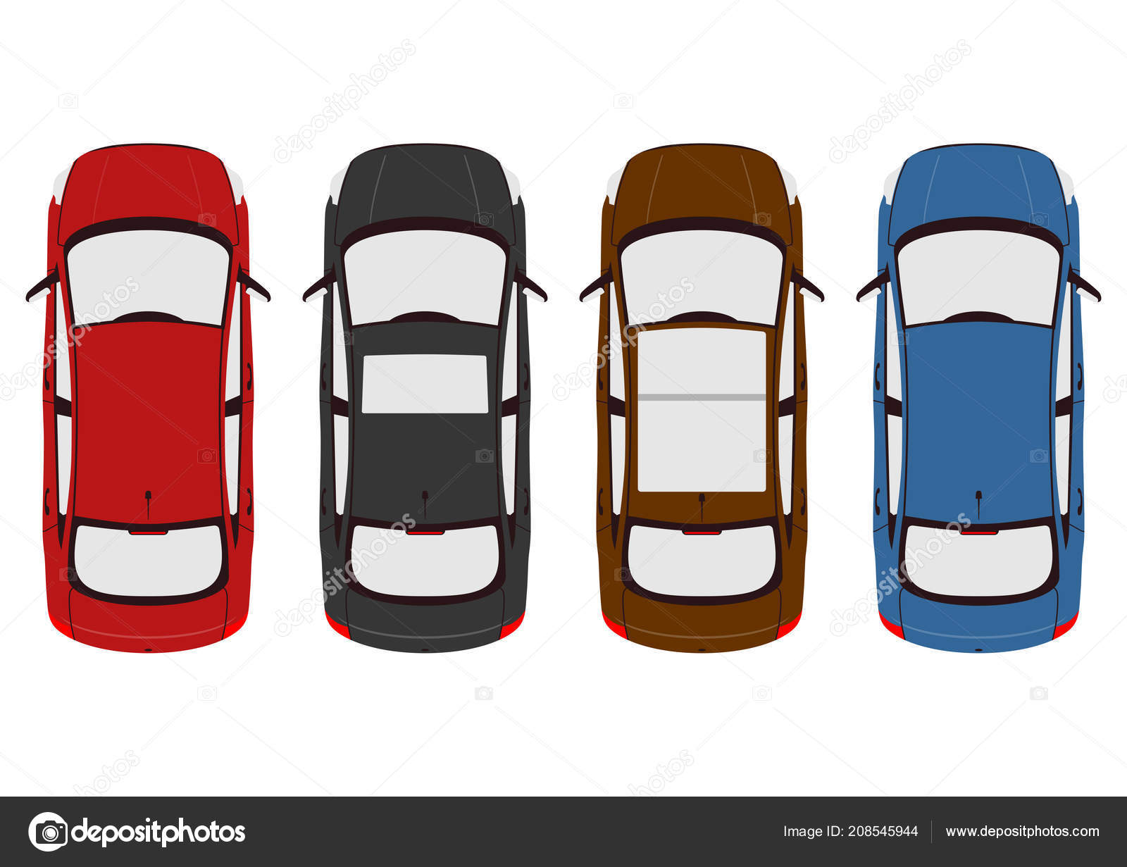 Vue Plan Voiture Moderne Vecteur Plat Vecteur par ©norsob 208545944