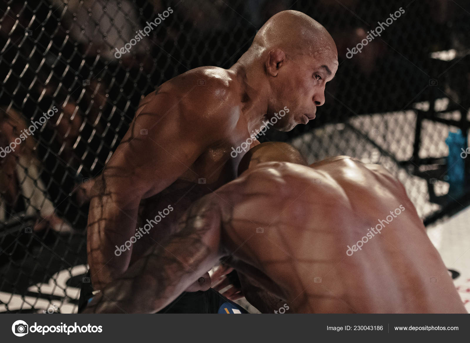 Alvsjo Sweden Dec 2018 Fight Nicholas Musoke Swe Daniel Acacio — Stock ...