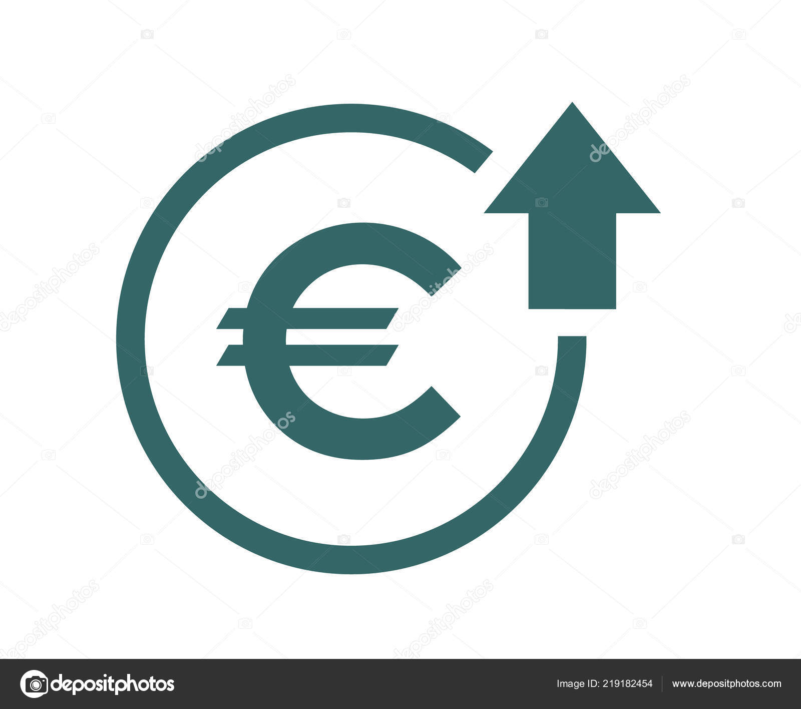 Icône Augmentation Coût Symbole Image Symbole Vecteur Isolé Sur Fond ...