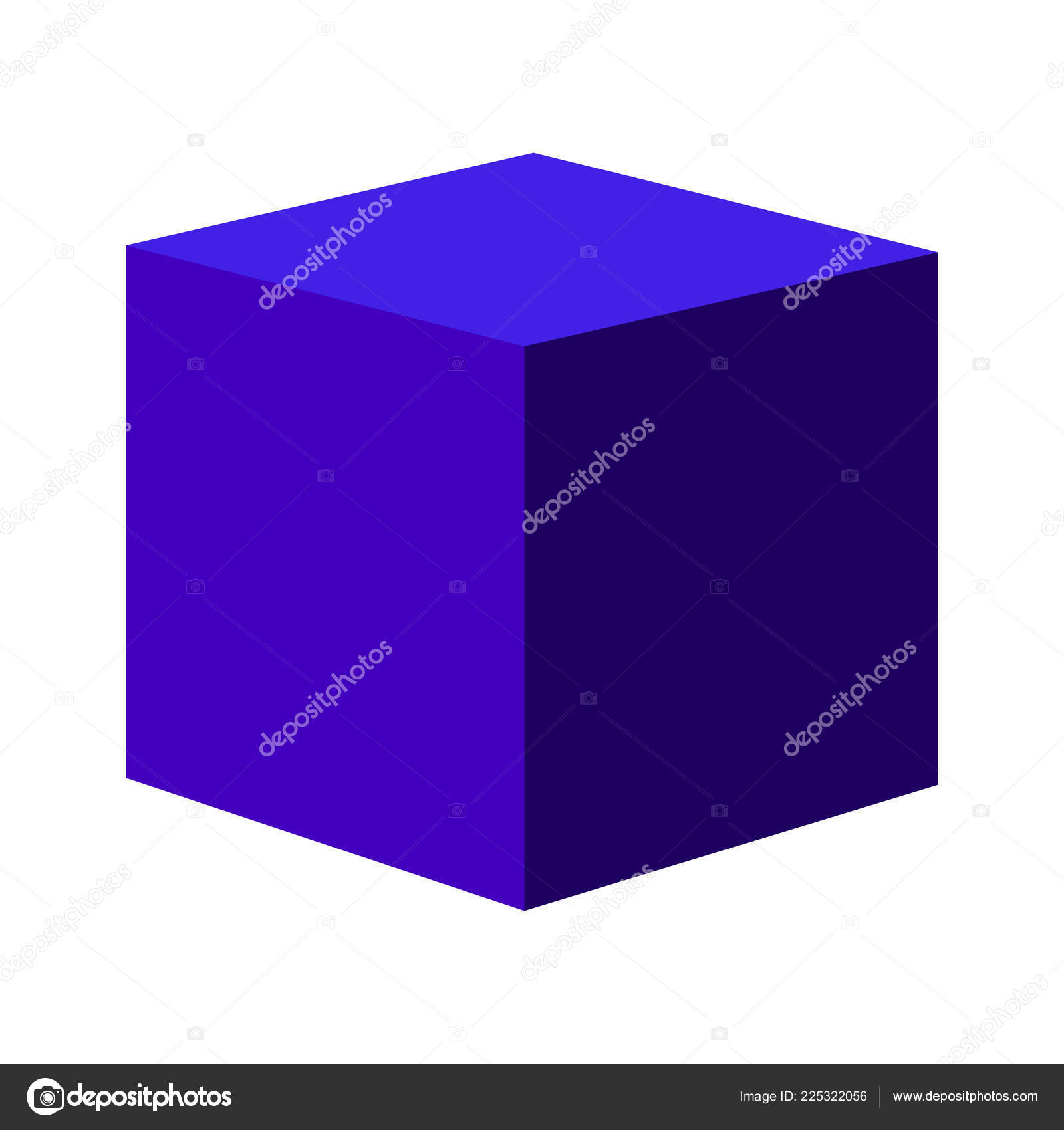 Blue Gradient Vector Cube Vector Icon Stock Illustration Stock Vector ...