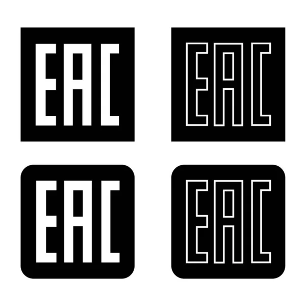 Eac Eurasian Conformity Mark Vector Isolated Mark Symbol Black ...