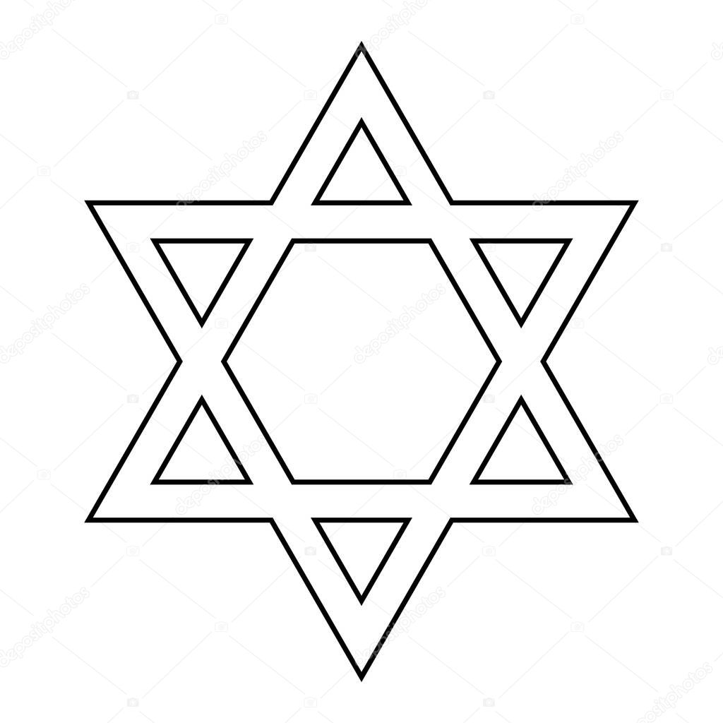 Icono estrella de David, s mbolo israel del juda smo religioso. S mbolo ...