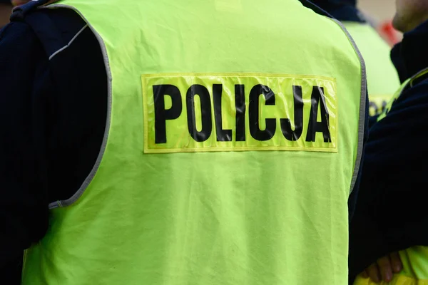 Police Sign Logo Back Police Uniform Policeman Stock Photo by ©shootme ...