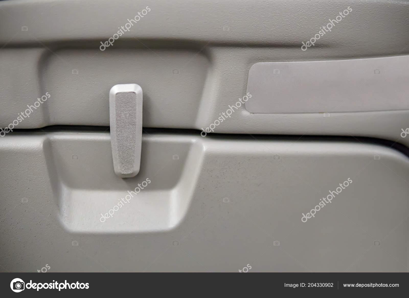 Airplane Tray Table Close Latch Tray — Stock Photo © zefart #204330902