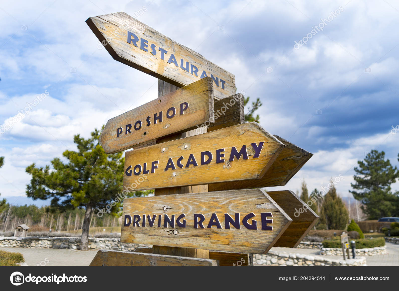 Golf Course Wood Signs