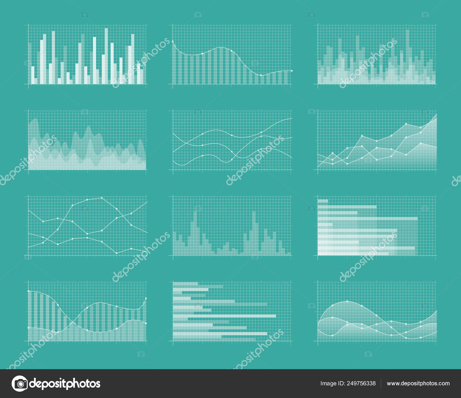 Charts vector set. Stock Vector by ©ikril 249756338