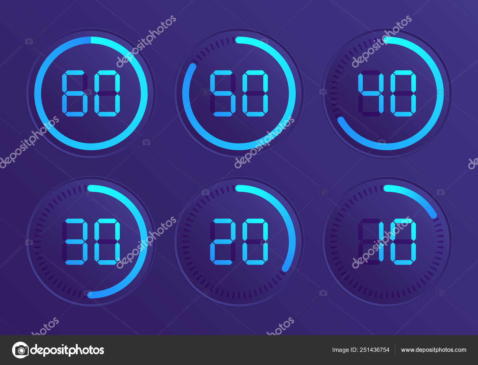Set of timers. Sign icon. Stock Vector Image by ©ikril #251436754