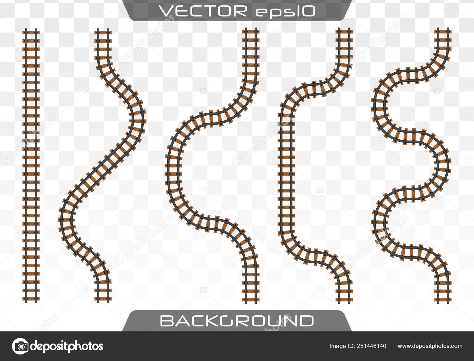 Straight tracks art design. Stock Vector Image by ©ikril #251446140