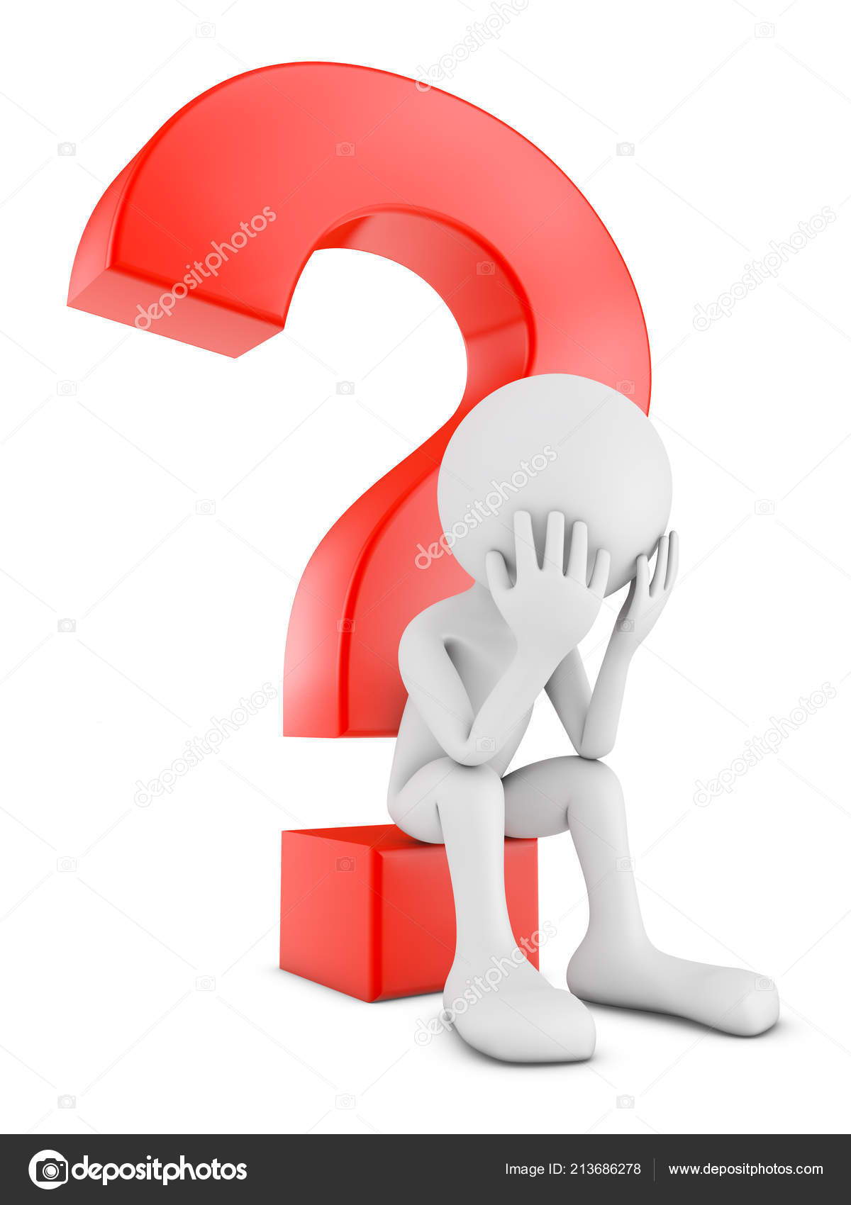 Person With Question Mark 237 Person Silhouette Question Mark Stock