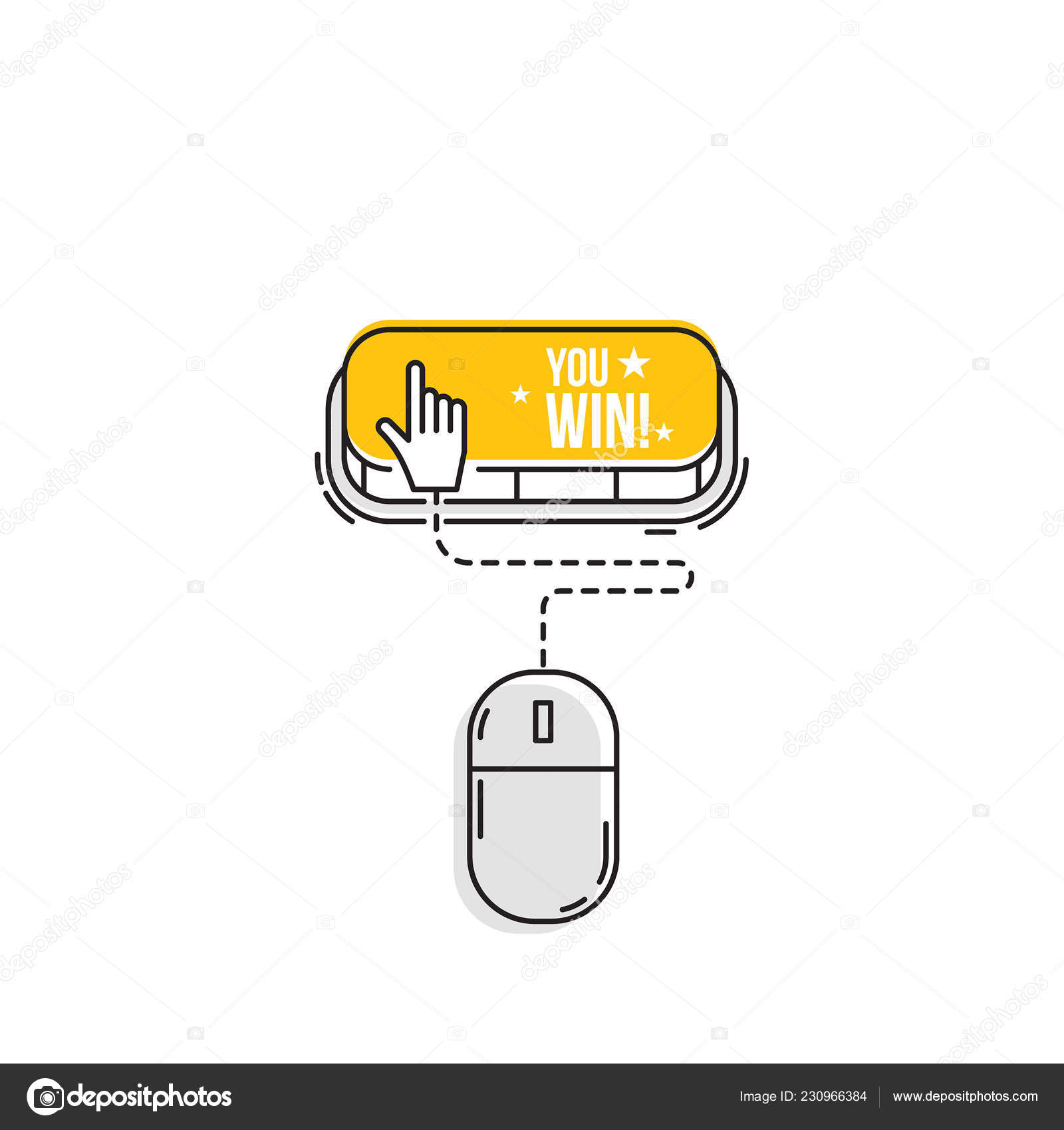 Computer mouse clicks the cursor. Stock Vector Image by ©sumkinn #230966384