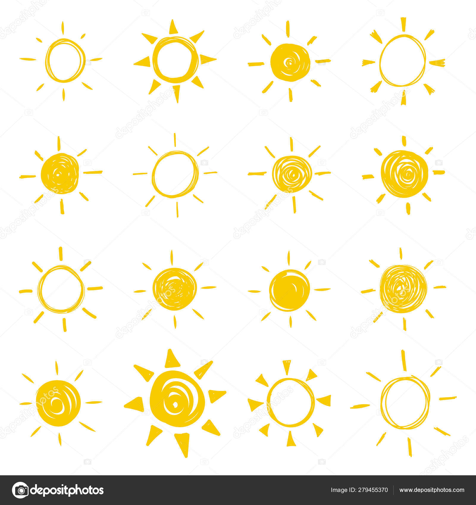 Conjunto de vector sol . Vector de stock #279455370 de ©sumkinn