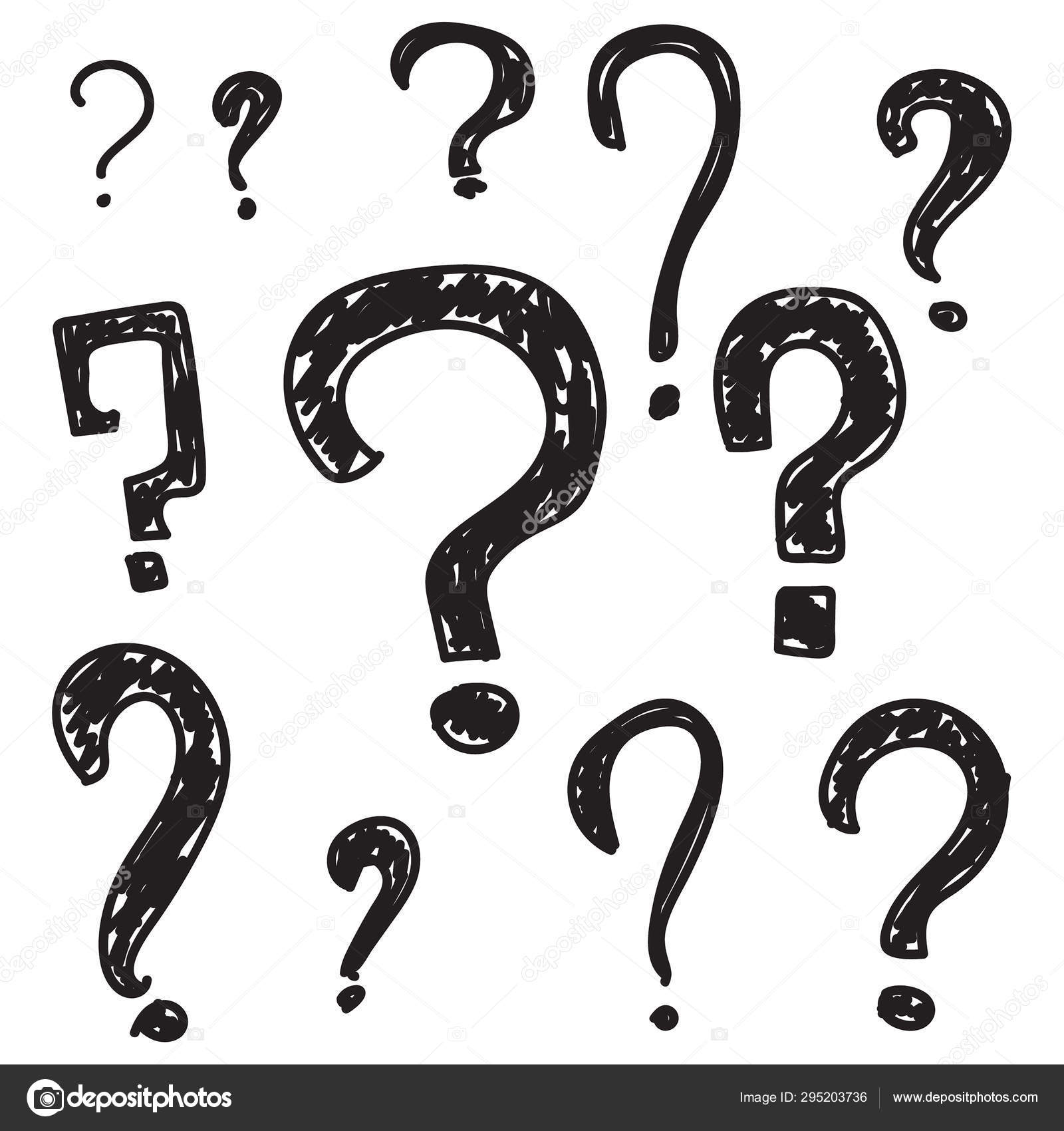 Set of handwritten question marks. Stock Vector Image by ©sumkinn ...