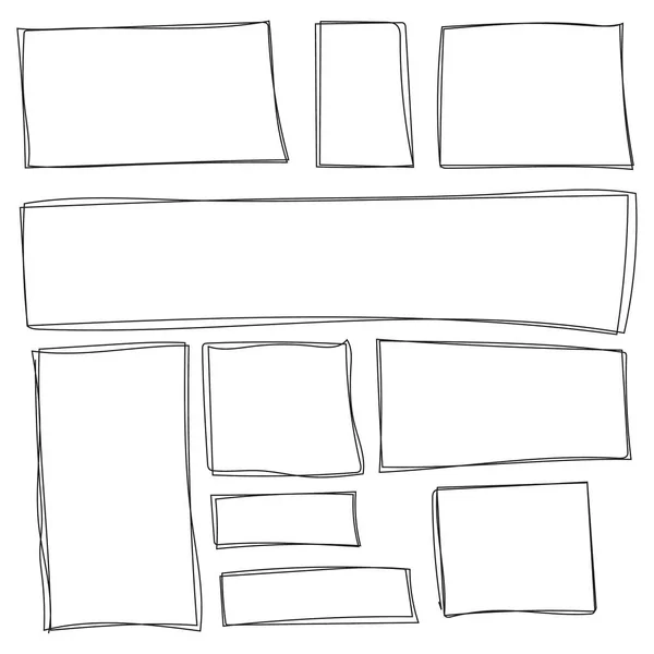 Set hand drawn square. Stock Vector Image by ©sumkinn #83792552